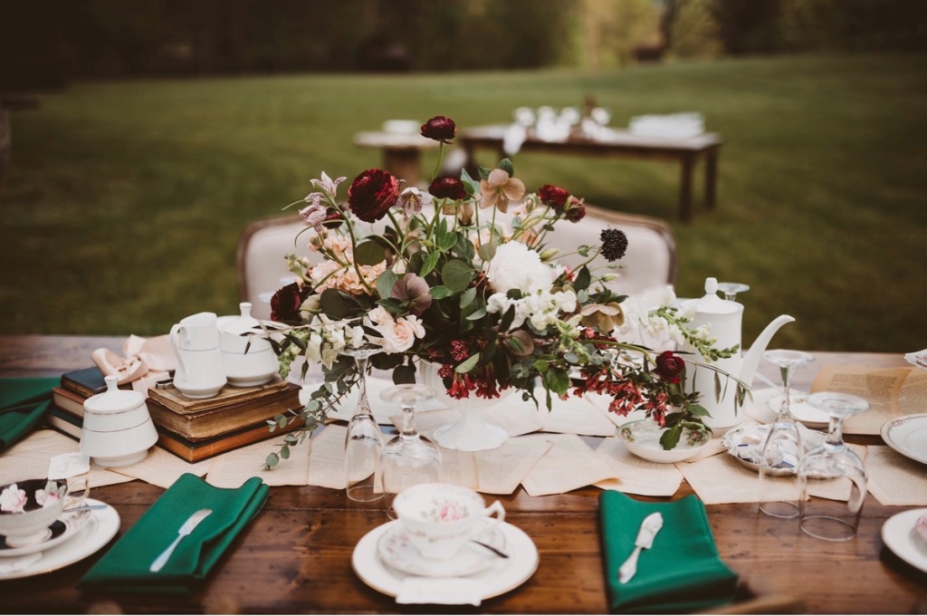 Southern Vintage Table Event - A Mountainside Tea Party Reception ...