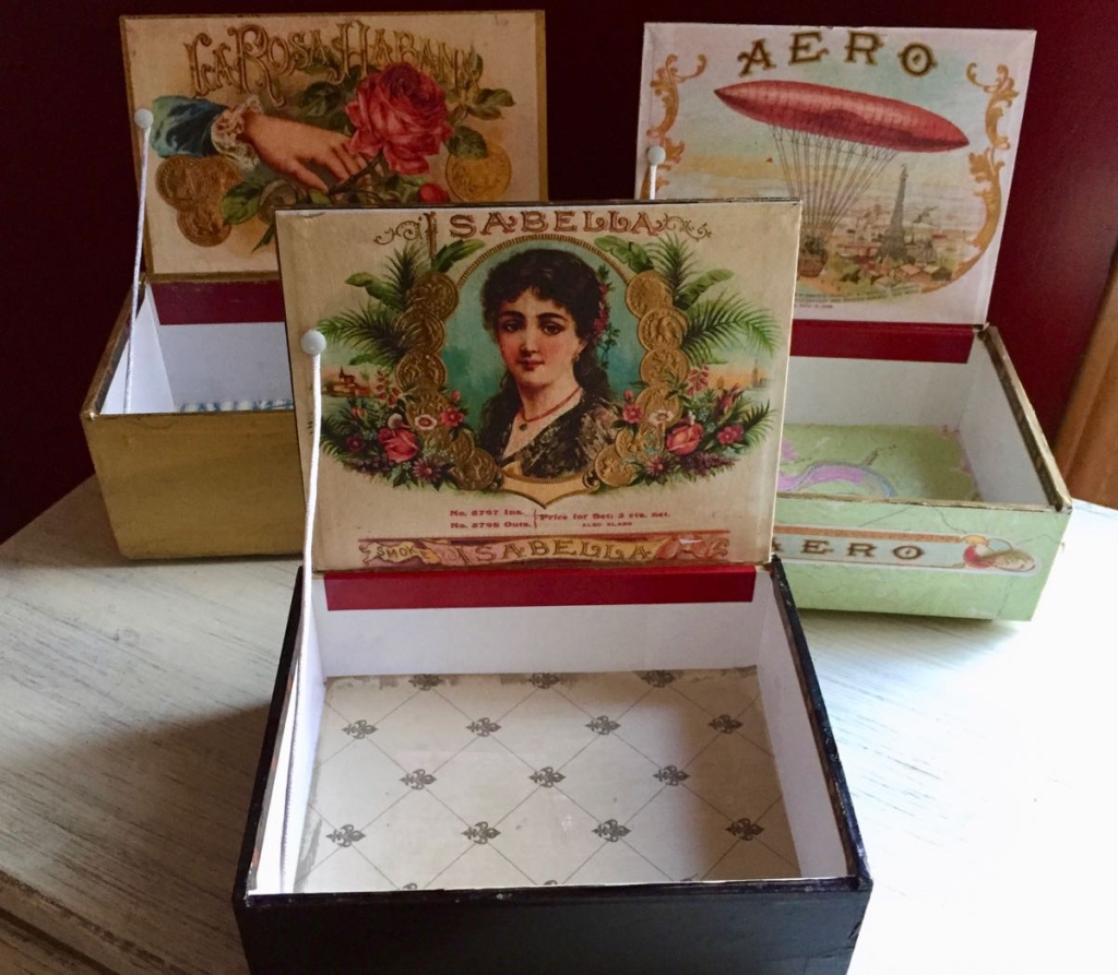 Decoupaged Vintage Cigar Boxes Archives - Southern Vintage Table